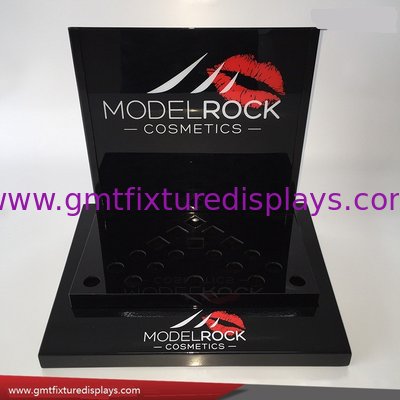Cosmetic Acrylic Lipstick Display Stand Plexiglass Lucite Makeup Counter Lipstick Holder supplier