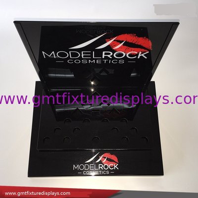 Cosmetic Acrylic Lipstick Display Stand Plexiglass Lucite Makeup Counter Lipstick Holder supplier