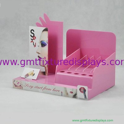 Cosmetic Acrylic Lipstick Display Rack Plexiglass Makeup Counter Lipstick Eyeliner Pencil  Holder supplier