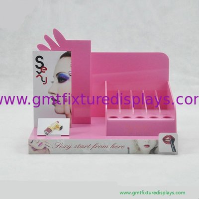 Cosmetic Acrylic Lipstick Display Rack Plexiglass Makeup Counter Lipstick Eyeliner Pencil  Holder supplier