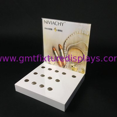 Cosmetic Acrylic Lipstick Lipgloss Display Stand Plexiglass Lucite Makeup Counter Lipstick Lipbalm Holder supplier