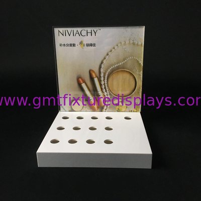 Cosmetic Acrylic Lipstick Lipgloss Display Stand Plexiglass Lucite Makeup Counter Lipstick Lipbalm Holder supplier