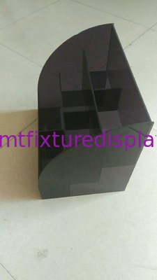 Black 3- Tier Tabletop Acrylic Nail Polish Display Holder Rack Organizer Plexiglass Cosmetic  Stand supplier