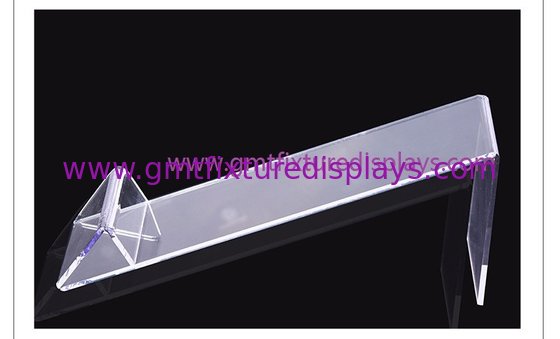 Shoe Display Slatwall Heel Rest Rack Stand Clear Acrylic Shoe Holder Support Strip supplier