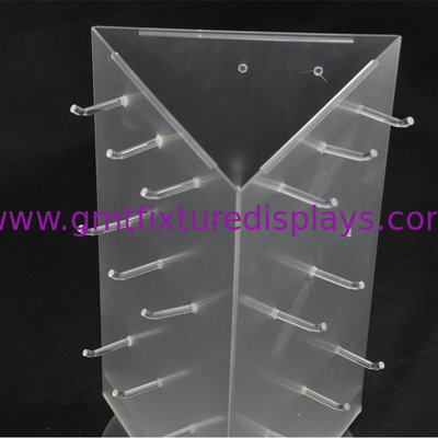 Rotating Frosted Acrylic Sunglasses Display Stand Free Standing Eyewear Display For 9pcs Glasses supplier