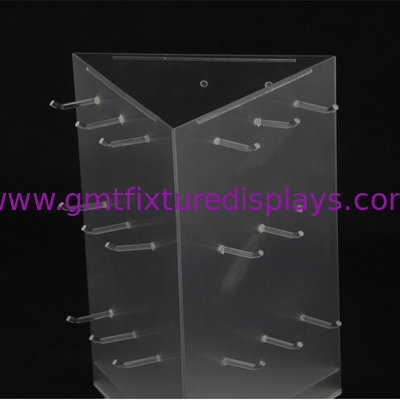 Rotating Frosted Acrylic Sunglasses Display Stand Free Standing Eyewear Display For 9pcs Glasses supplier