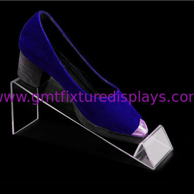 Shoe Display Slatwall Heel Rest Rack Stand Clear Acrylic Shoe Holder Support Strip supplier