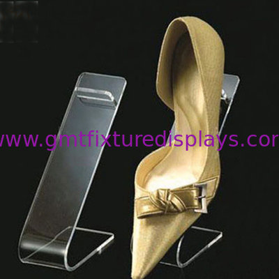 Shoe Display Slatwall Heel Rest Rack Stand Clear Acrylic Shoe Holder Support Strip supplier