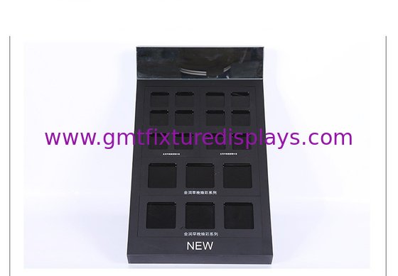 Acrylic Makeup Organizer for Powder Mat Compartment Plexiglass Cosmetics Display Stand supplier