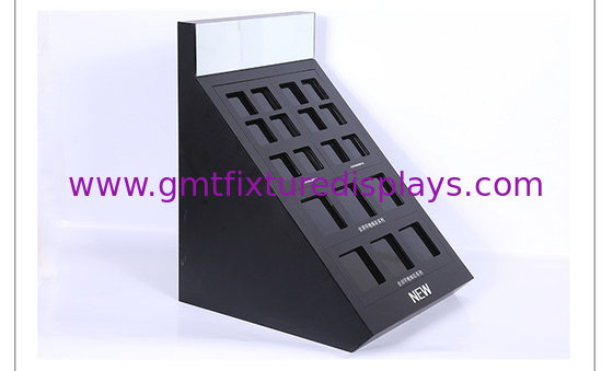 Acrylic Makeup Organizer for Powder Mat Compartment Plexiglass Cosmetics Display Stand supplier