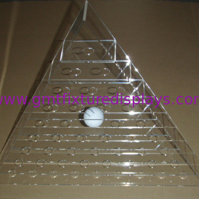 Acrylic Clear Golf Ball Display Case Counter top Plexiglass Ball Holder  Riser supplier