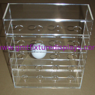 Acrylic Clear Golf Ball Display Case Counter top Plexiglass Ball Holder  Riser supplier