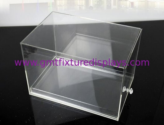 Fashion Plexiglass Display Shoe Drawer Case / Plastic Acrylic Shoe Box Storage Organizer supplier