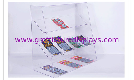 Acrylic Slant-Front Locking Display Case With 3 Angled Shelves supplier
