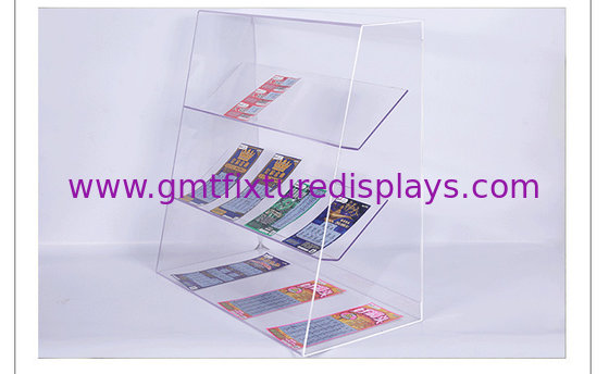 Acrylic Slant-Front Locking Display Case With 3 Angled Shelves supplier