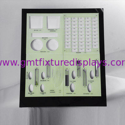 Acrylic Makeup Organizer for Powder Mat Compartment Plexiglass Cosmetics Eyelash Display Stand supplier