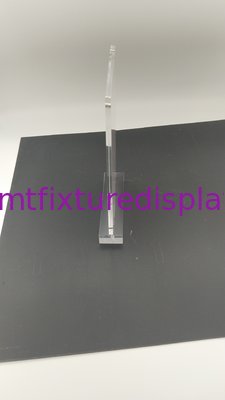 Fashion Vertical A6 Size Clear Acrylic Stand Up Sign Holder Portrait Removable Solid Base supplier