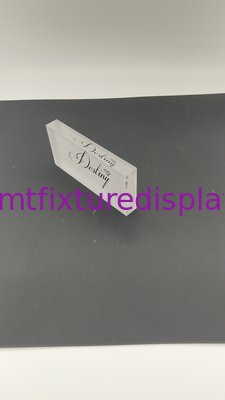 Custom Cear Acrylic Sign Display Logo Block Brand Block Plexiglass Print Block