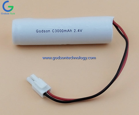 Ni-Cd Rechargeable Battery Pack C3000mAh 2.4V for Emergency Lighting Battery with Long Life Cycle and High Effeciency