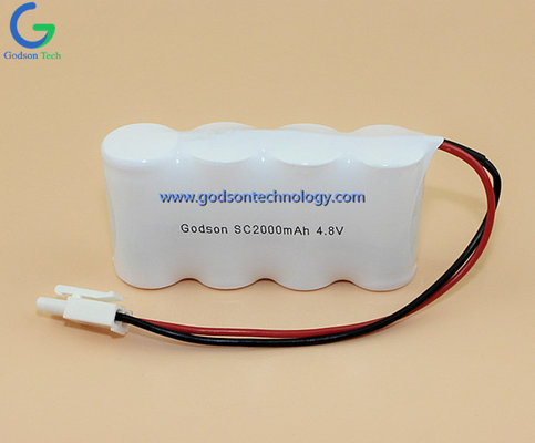 Ni-Cd Rechargeable Battery Pack SC2000mAh 4.8V for Emergency Lighting Battery with Long Life Cycle and High Effeciency