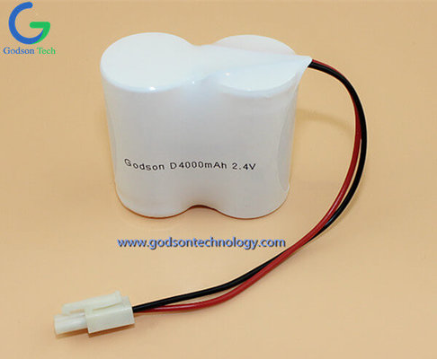 Ni-Cd Rechargeable Battery Pack D4000mAh 2.4V for Emergency Lighting Battery with Long Life Cycle and High Effeciency