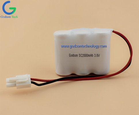 Ni-Cd Rechargeable Battery Pack SC2000mAh 3.6V for Emergency Lighting Battery with Long Life Cycle and High Effeciency