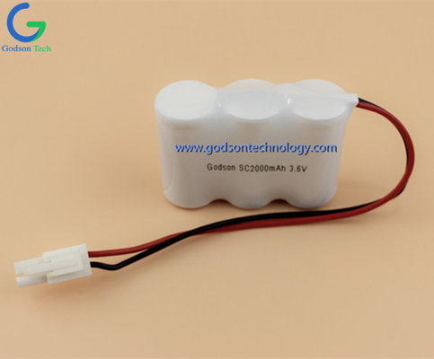 Ni-Cd Rechargeable Battery Pack SC2000mAh 3.6V for Emergency Lighting Battery with Long Life Cycle and High Effeciency