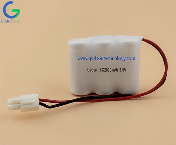 Ni-Cd Rechargeable Battery Pack D4500mAh 3.6V for Emergency Lighting Battery with Long Life Cycle and High Effeciency