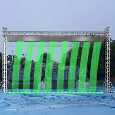 Stainless Steel Indoor Water Fountain Attractive Graphical Digital Water Curtain