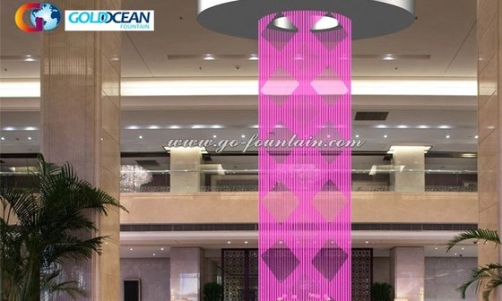 Round Shape Stainless Steel Digital Hotel Indoor Decorative Water Curtain