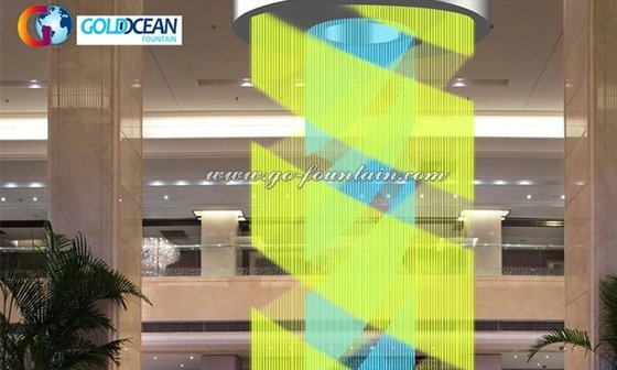 Round Shape Stainless Steel Digital Hotel Indoor Decorative Water Curtain