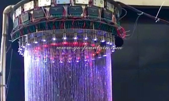 Round Shape Stainless Steel Digital Hotel Indoor Decorative Water Curtain