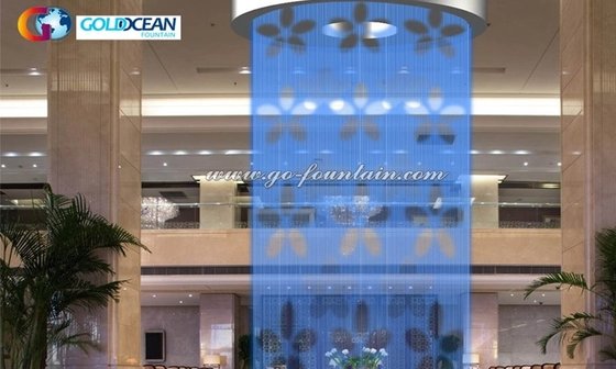 Round Shape Stainless Steel Digital Hotel Indoor Decorative Water Curtain