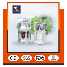 China Acrylic transparent GK-S03 pepper mill & ceramic core & sea salt & pepper mill grinding supplier