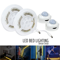 China Sensitive Motion Sensor Stick Under Bed LED Motion Sensor Light 2X 1.5M LED Strips DC12V Under Bed Night Light GK-LD02 supplier