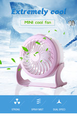 China Mulit-function Extremely Mini Cool Fan Strong Wind Spray Mist Dual Speed GK-CF01 supplier