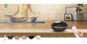 China New Product yoga wooden ultrasonic diffuser with remote GK-RY26BR supplier