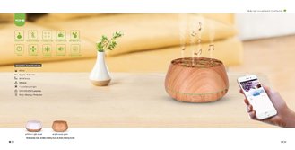 China New Trend New Arrival 400ML APP Smart Ultrasonic Aroma Essential Oil Diffuser with 7 Color Lights GK-RY31BS supplier