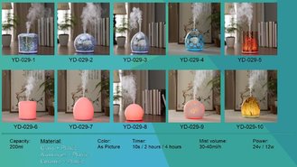 China New Product auto aroma diffuser Wholesale Aroma Diffused Oil Diffuser Humidifier With Led GK-YD-029-1 supplier