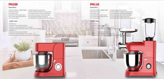 China Rotary switch Bowl-lift design stainless steel Skid-resistant feet Stand Mixer FM-109 supplier