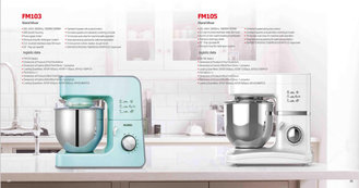 China Rotary switch Bowl-lift design stainless steel Skid-resistant feet Stand Mixer FM-103 supplier