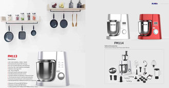 China Rotary switch Bowl-lift design stainless steel Skid-resistant feet Stand Mixer FM-113 supplier