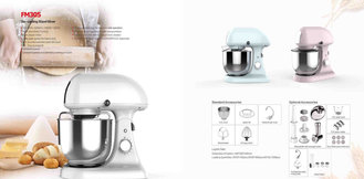 China Rotary switch Bowl-lift design stainless steel Skid-resistant feet Stand Mixer FM-305 supplier