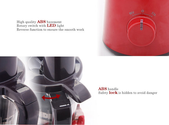 NEW High Power Low Rpm Long Life Slow Juicer/Big mouth Juicer extractor/ Squeezing system supplier