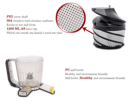 NEW High Power Low Rpm Long Life Slow Juicer/Big mouth Juicer extractor/ Squeezing system supplier