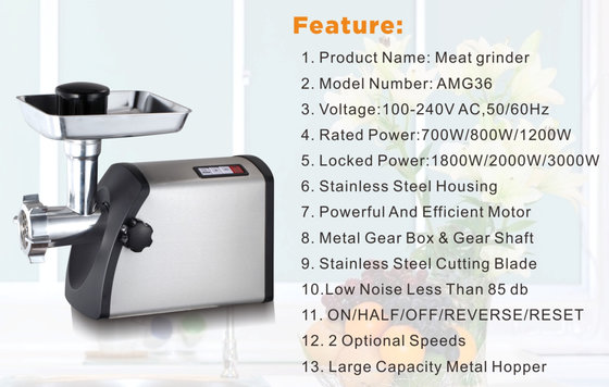 Convenient and practical multi-function home electric stainless steel meat grinder Mincer supplier