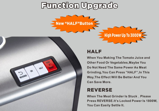 Convenient and practical multi-function home electric stainless steel meat grinder Mincer supplier