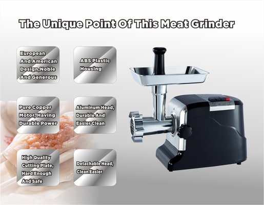Powerful Electric Meat grinder with stainless steel gear and gear box meat grinder hopper supplier