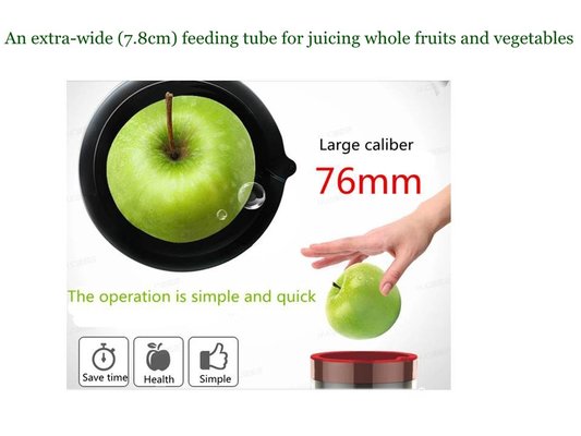 BPA FRE Wide Mouth AC induction motor 76mm Whole fruit slow juicer GK-DJN-JR30D supplier