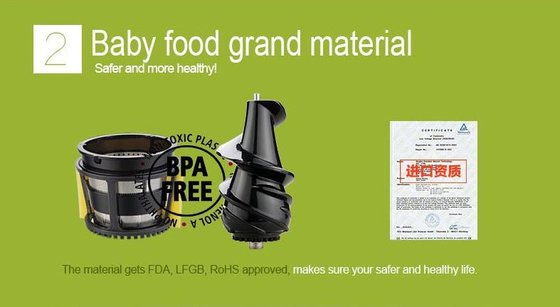 Big/Wide Mouth Whole Slow Juicer BPA FREE JE230-08M00 supplier